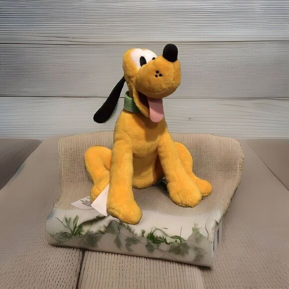 Disney | Toys | Disney Store Pluto Plush 8 Stuffed Animal Dog Toy Green ...